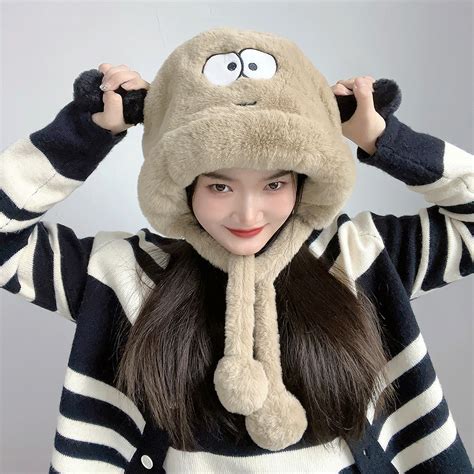 왕방울 캐릭터 귀달이 모자 겨울귀마개모자 티몬