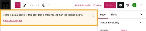Restore A Revision Of A Page Or Post Support