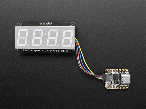assembled adafruit 0 56 4 digit 7 segment display [i2c backpack