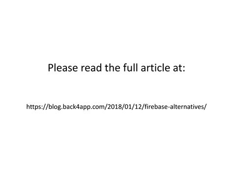 Firebase Alternatives Ppt
