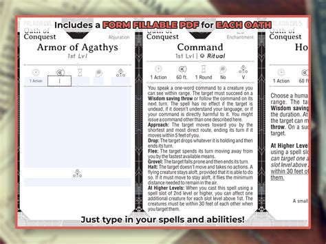 Warlock Patron Cards For Dnd 5e Form Fillable Pdfs Included Dungeons