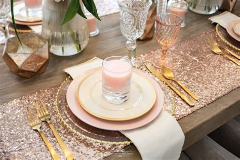 Blush Pink And Gold Table Setting Home With Holliday