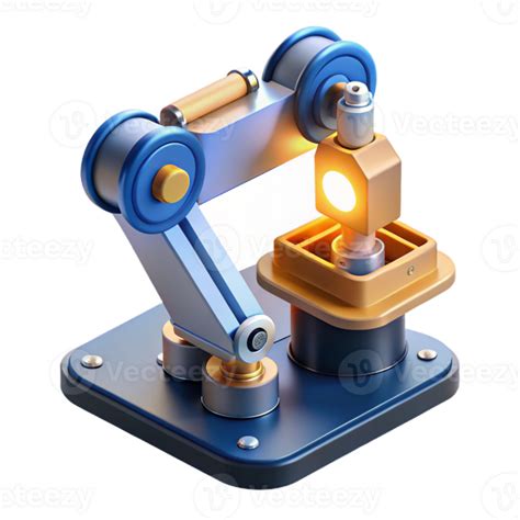 Elegant Modern A Robotic Arm Assembling A Complex Microchip Illuminated By Bright Industrial