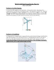 MCET220 FinalExamReview Part1 2191 Docx MCET 220 Final Exam Review