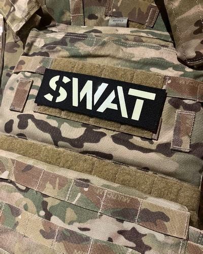 Swat Patch Choose Cordura And Lettering Material 6 X 2 Police Law Enforcement Leo Laser Cut Glow