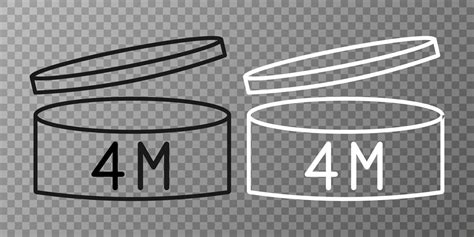 Expiration Date 4 Month Icon Period After Opening Symbol Vector