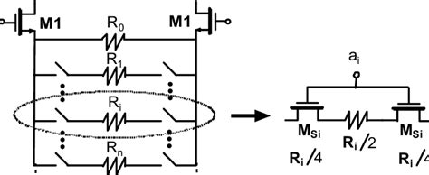 Programmable Degeneration Resistor Network Configuration For Download Scientific Diagram