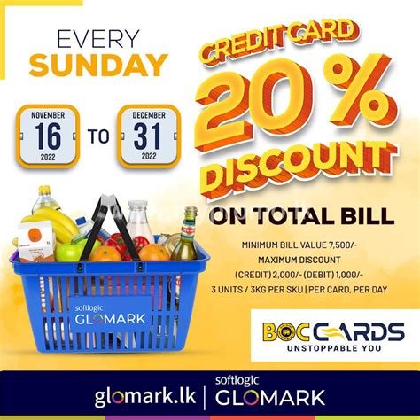 Enjoy 20 Discount On Total Bill With Boc Credit Cards At Glomark