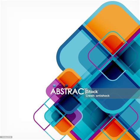 Latar Belakang Abstrak Geometris Persegi Desain Seni Kertas Untuk