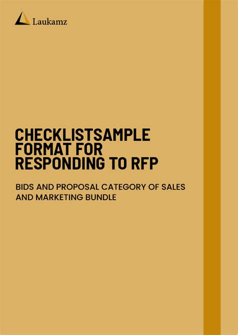 Checklist Sample Format For Responding To Rfp Laukamz