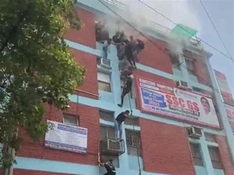 Fire Breaks Out At Coaching Centre In Delhis Mukherjee Nagar Students