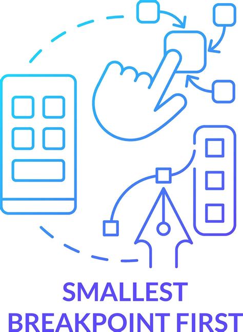 Smallest Breakpoint First Blue Gradient Concept Icon Website Development Mobile First Design