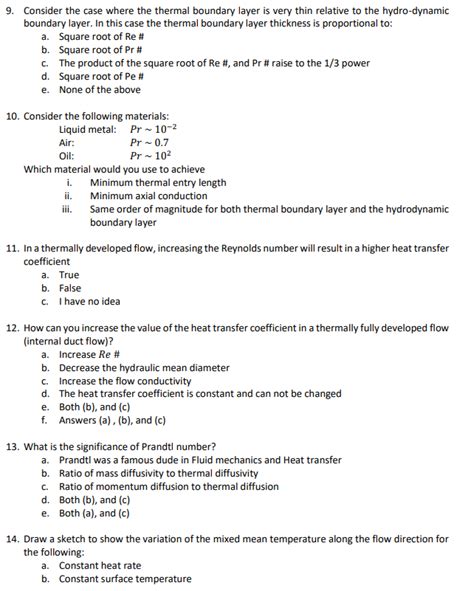 solved 9 consider the case where the thermal boundary layer
