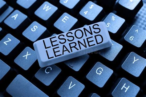 Text Sign Showing Lessons Learned Concept Meaning Experiences Garnered