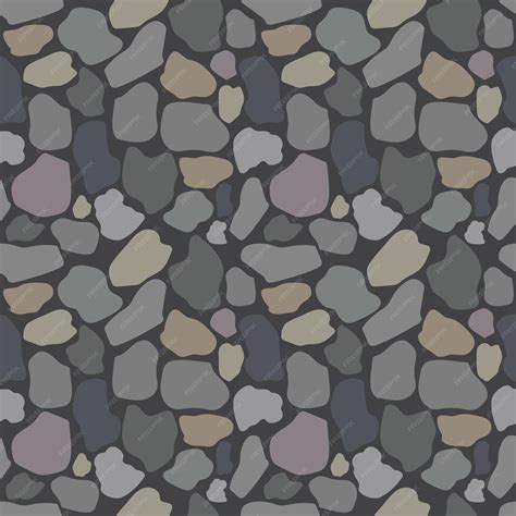 Premium Vector Stones Pebble Seamless Pattern Natural Rough Stone