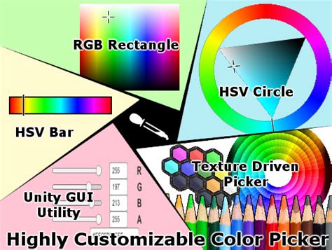 Highly Customizable Color Picker Gui 도구 Unity Asset Store