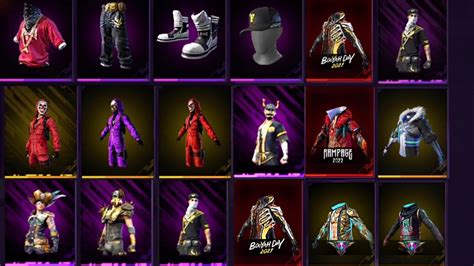 RICHEST COLLECTION IN FREE FIRE WORTH 100 000 DIAMONDS FREE