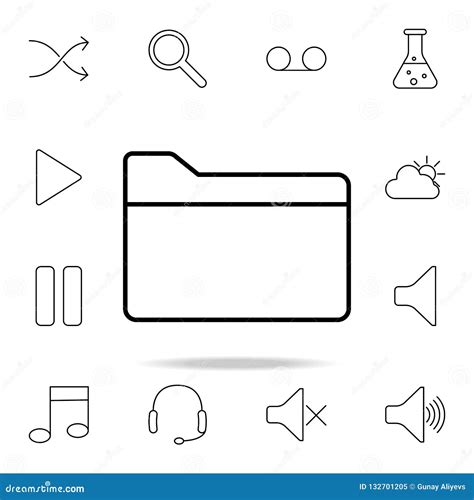 Folder Icon Detailed Set Of Simple Icons Premium Graphic Design Stock