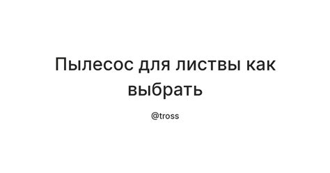 Пылесос для листвы как выбрать — Teletype