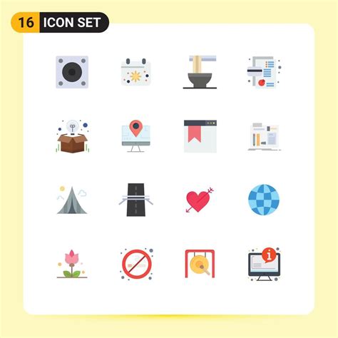 Set Of 16 Vector Flat Colors On Grid For Box Debit Chinese Credit Business Editable Pack Of