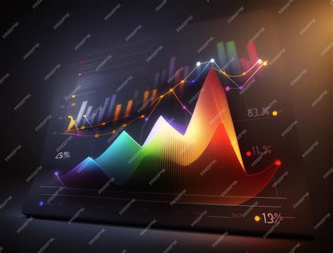 Premium Photo Arafed Graph On A Laptop Screen With A Colorful Chart