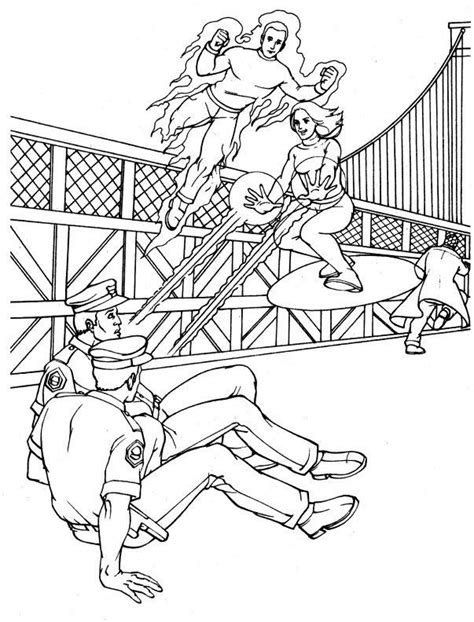 Desenhos para Colorir Quarteto Fantástico