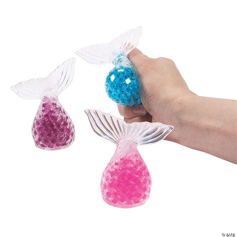 Mermaid Tail Water Bead Squeeze Toys 12 Pc Oriental Trading