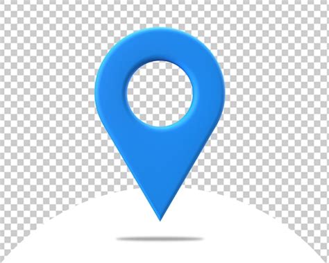 Icono 3d De Ubicación Azul Archivo Psd Premium
