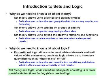 Introduction To Sets And Logic Presentation Free To Download