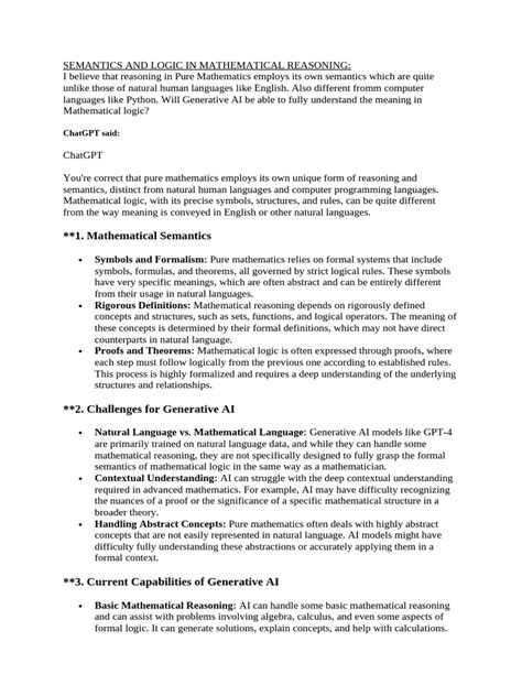 Semantics And Logic In Mathematical Reas Pdf