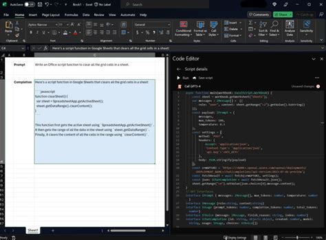 alex morales on linkedin excel openai azure officescripts