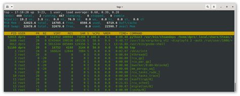 analysis with top in linux
