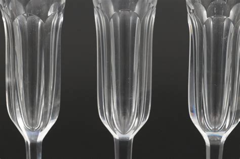 Baccarat Malmaison Crystal Champagne Flutes Ebth