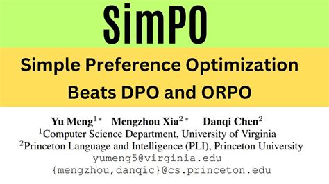 Simpo Simple Preference Optimization New Rlhf Method Youtube