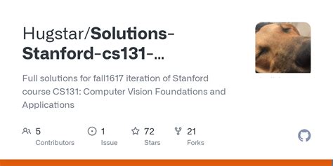 Solutions Stanford Cs131 Computer Vision Foundations And Application