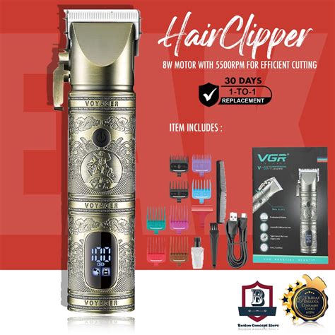 Vgr V 697 Electric Hair Clipper Trimmer Vintage Metal Professional