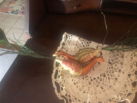 Vintage Peacock Tree Ornaments Etsy