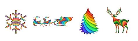 Premium Vector Vector Layered Paper Cut Merry Christmas Set