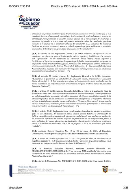 Solution Directrices De Evaluación 2023 2024 Acuerdo 00012 A