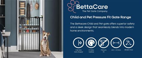 Bettacare Pet Gate With Lockable Cat Flap 75cm 84cm White 104cm In