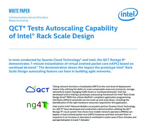 quanta tests autoscaling capability of intel® rack scale design