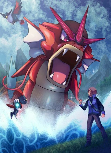 Red Gyrados Wallpaper For Phone Gyrados Pokemon Mew And Mewtwo