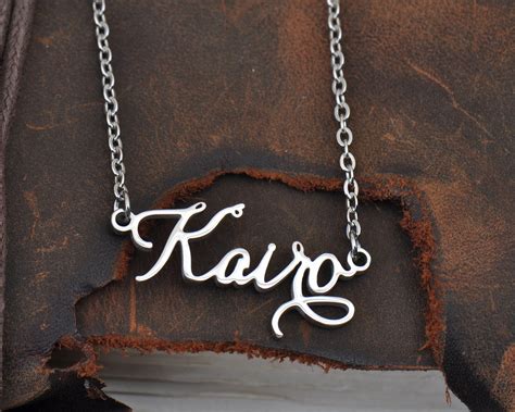 Sissy Name Necklace Custom Personalized Name Plate Jewelry For Birthday