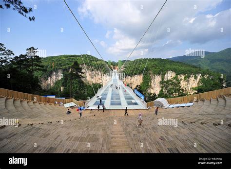 View Of The Worlds Longest And Highest Glass Bottomed Bridge Over The
