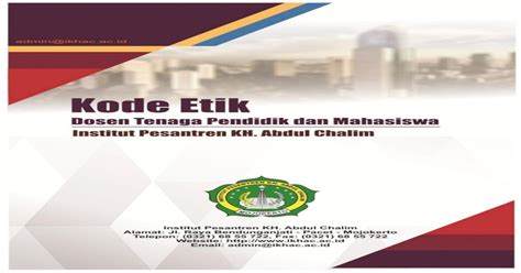 PEDOMAN KODE ETIK DOSEN TENAGA KEPENDIDIKAN DAN MAHASISWA Fatarbiyah