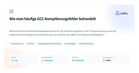Wie Man Häufige Gcc Kompilierungsfehler Behandelt Labex