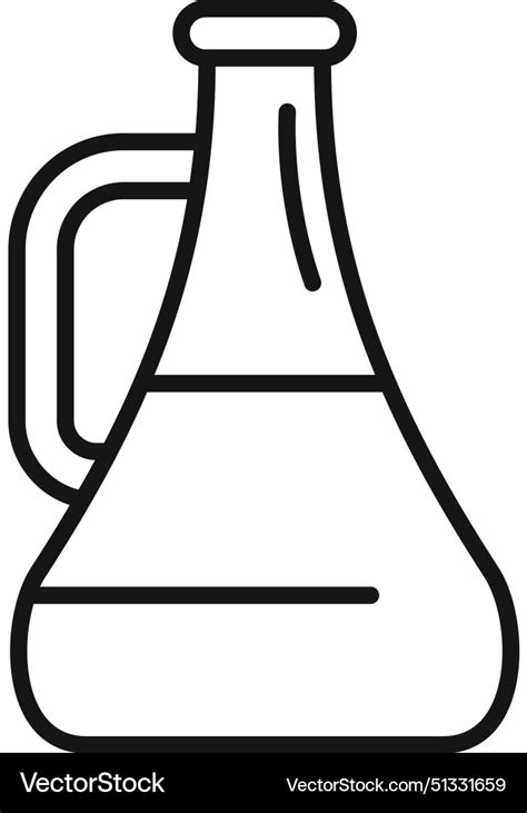 Laboratory Erlenmeyer Flask Line Icon Royalty Free Vector