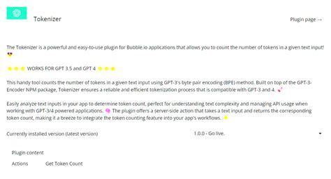 New Free Plugin Tokenizer For Gpt 35 And Gpt 4 Plugins Bubble Forum