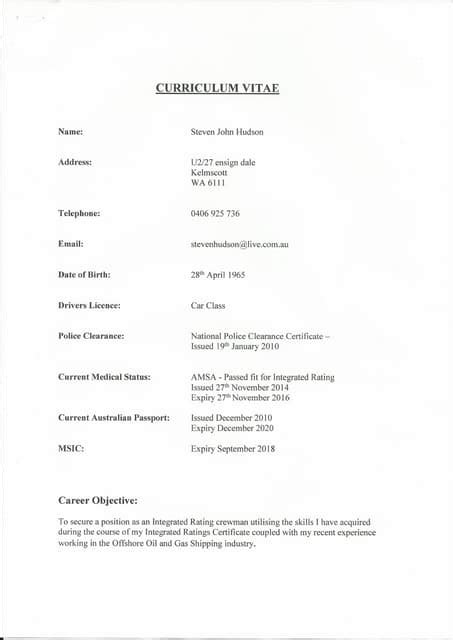 Steven Hudson Resume And Certificates 21 04 15 Pdf