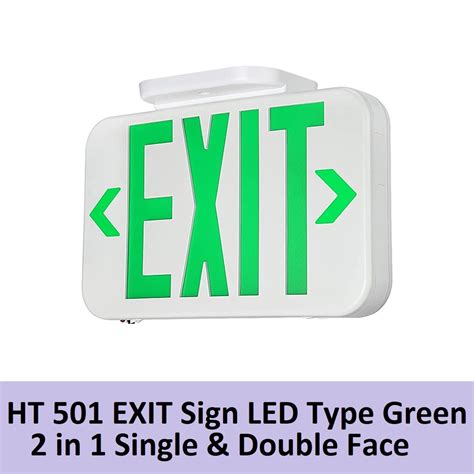 Exit Light EXIT Sign LED Type Green HT HT VAC Emergency Exit Light Single Double